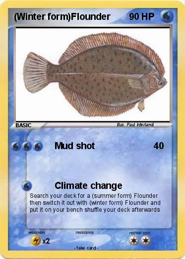 Pokémon Winter form Flounder - Mud shot - My Pokemon Card