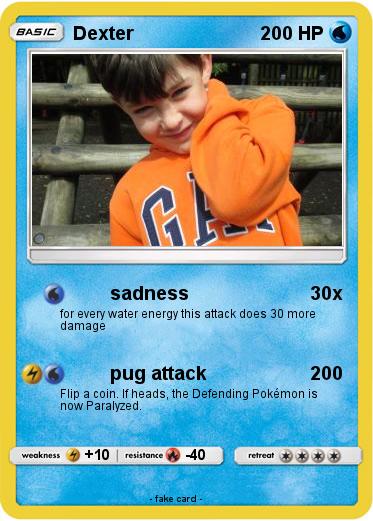 Pokémon Dexter 181 181 - sadness - My Pokemon Card