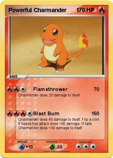 Pokémon Powerful Charmander 1 1 - Flamethrower - My Pokemon Card