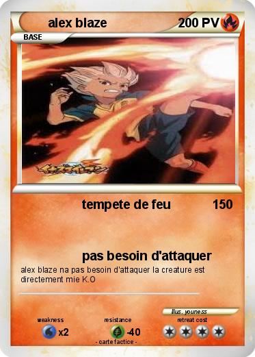 Pokémon alex blaze 1 1 - tempete de feu - Ma carte Pokémon