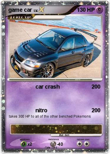 Pokémon game car 1 1 - car crash - My Pokemon Card