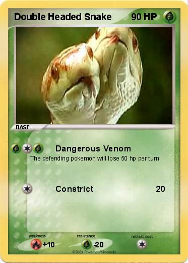 Pokémon Double Headed Snake - Dangerous Venom - My Pokemon Card