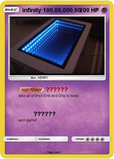 Pokémon infinity 100 00 000 00 00 - ?????? - My Pokemon Card