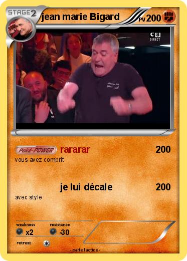 Pokémon jean marie Bigard 2 2 - rararar - Ma carte Pokémon