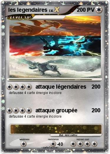 Pokémon les legendaires 55 55 - attaque légendaires - Ma carte Pokémon
