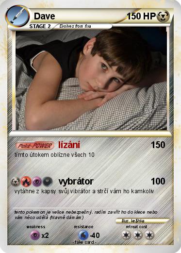Pokémon Dave 218 218 - lízání - My Pokemon Card