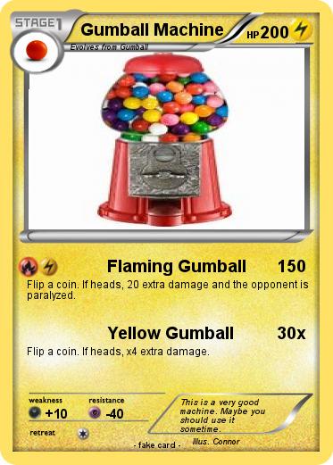 Pokémon Gumball Machine 3 3 - Flaming Gumball - My Pokemon Card