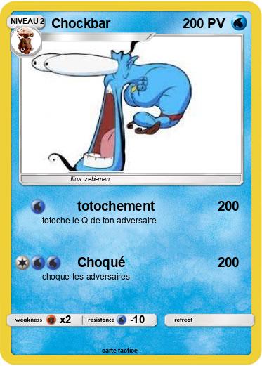 Pokémon Chockbar - totochement - Ma carte Pokémon