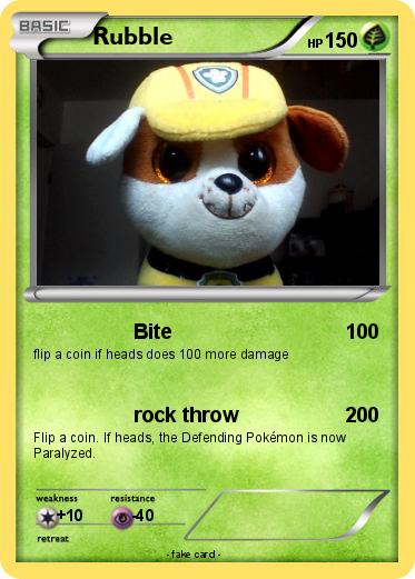 Pokémon Rubble 22 22 - Bite - My Pokemon Card