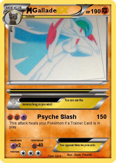 Pokémon Gallade 415 415 - Psyche Slash - My Pokemon Card