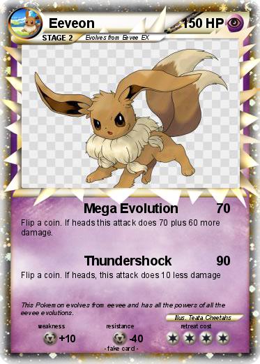 Pokémon Eeveon 14 14 - Mega Evolution - My Pokemon Card