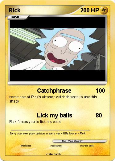 Pokémon Rick 520 520 - Catchphrase - My Pokemon Card