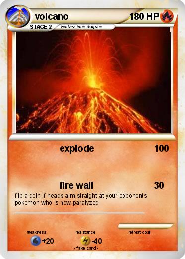 Pokémon volcano 112 112 - explode - My Pokemon Card