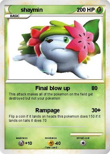 Pokémon shaymin 951 951 - Final blow up - My Pokemon Card