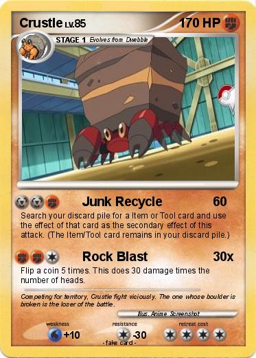 Pokémon Crustle 27 27 - Junk Recycle - My Pokemon Card
