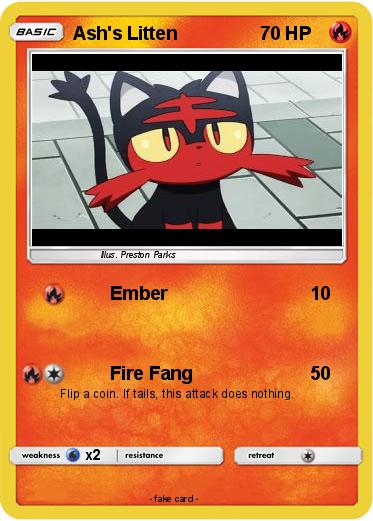 Pokémon Ash s Litten 1 1 - Ember - My Pokemon Card