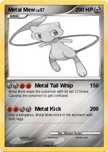 Pokémon Metal Mew 3 3 - Metal Tail Whip - My Pokemon Card