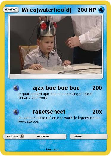 Pokémon Wilco waterhoofd - ajax boe boe boe - My Pokemon Card