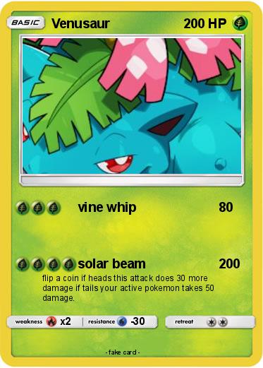 Pokémon Venusaur 1128 1128 - vine whip - My Pokemon Card