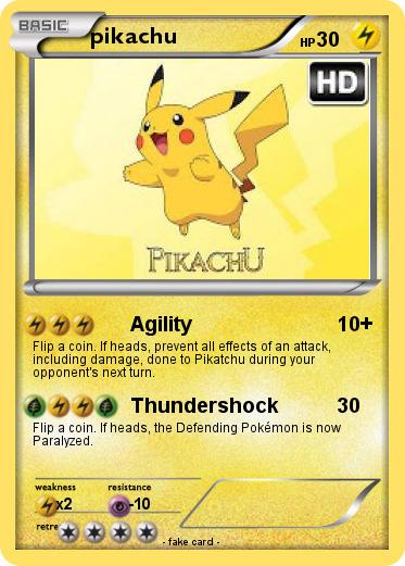 Pokémon pikachu 20508 20508 - Agility - My Pokemon Card