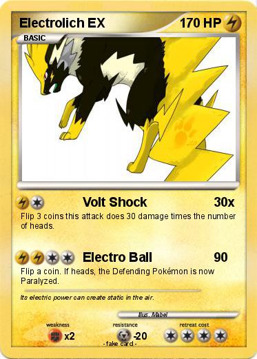 Pokémon Electrolich EX - Volt Shock - My Pokemon Card