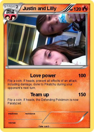 Pokémon Justin and Lilly - Love power - My Pokemon Card