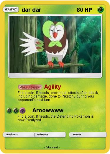 Pokémon dar dar 1 1 - Agility - My Pokemon Card