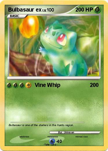Pokémon Bulbasaur ex 6 6 - Vine Whip - My Pokemon Card