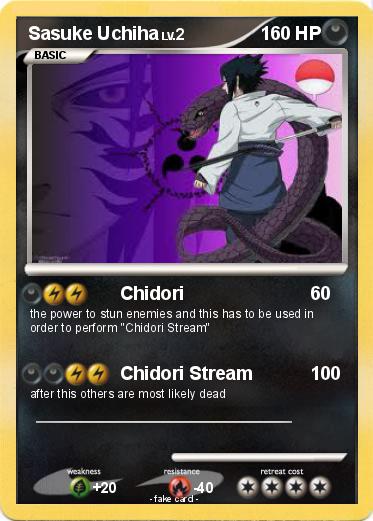 Pokémon Sasuke Uchiha 322 322 - Chidori - My Pokemon Card