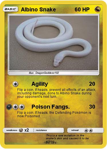 Pokémon Albino Snake 1 1 - Agility - My Pokemon Card