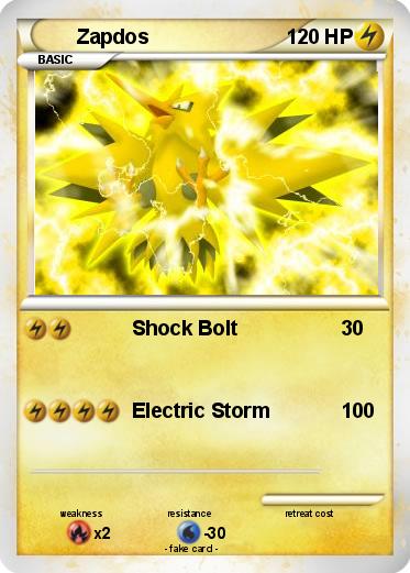 Pokémon Zapdos 698 698 - Shock Bolt - My Pokemon Card