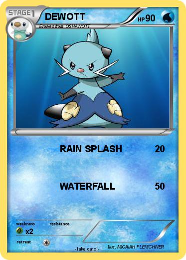 Pokémon DEWOTT 416 416 - RAIN SPLASH - My Pokemon Card
