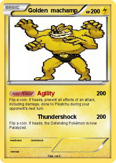 Pokémon Golden machamp - Agility - My Pokemon Card