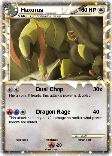 Pokémon Haxorus 24 24 - Dual Chop - My Pokemon Card