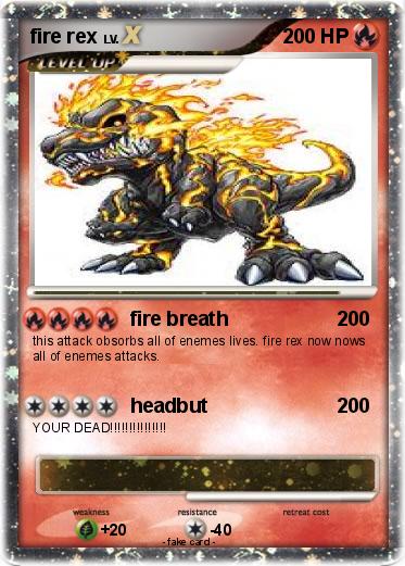 Pokémon fire rex 6 6 - fire breath - My Pokemon Card