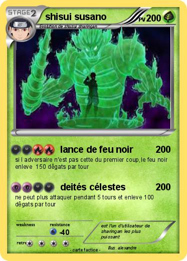 Pokémon shisui susano - lance de feu noir - Ma carte Pokémon
