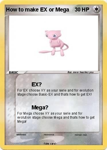 Pokémon How to make EX or Mega - EX? - My Pokemon Card
