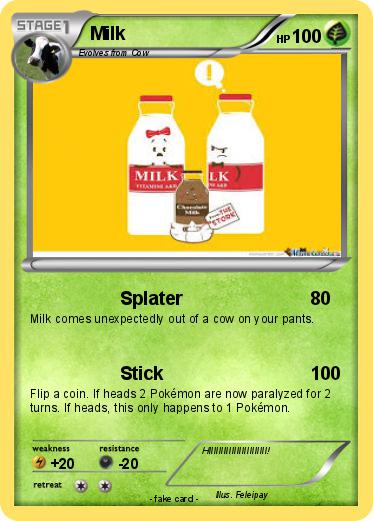 Pokémon Milk 108 108 - Splater - My Pokemon Card