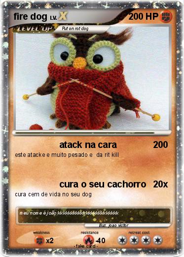 Pokémon fire dog 45 45 - atack na cara - My Pokemon Card