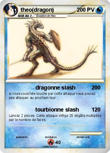 Pokémon theo dragon - dragonne slash - Ma carte Pokémon