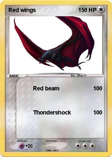Pokémon Red wings 4 4 - Red beam - My Pokemon Card