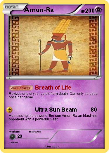 Pokémon Amun Ra 8 8 - Breath of Life - My Pokemon Card