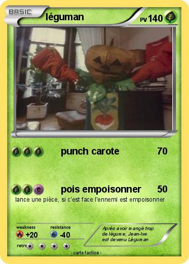 Pokémon leguman 16 16 - punch carote - Ma carte Pokémon
