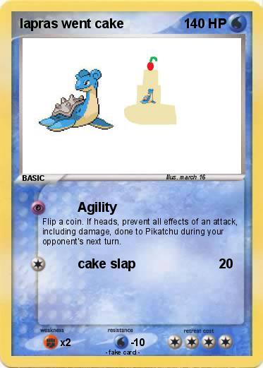 Pokémon lapras went cake - Agility - My Pokemon Card