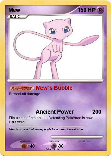 Pokémon Mew 6125 6125 - Mew`s Bubble - My Pokemon Card