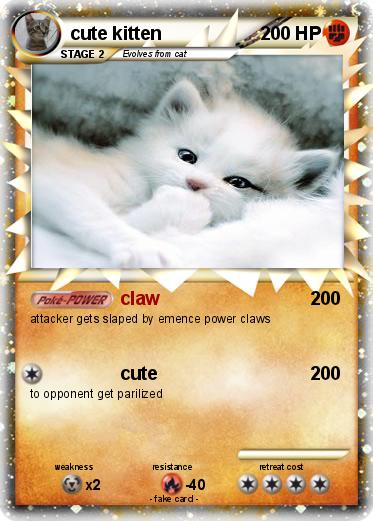 Pokémon cute kitten 57 57 - claw - My Pokemon Card