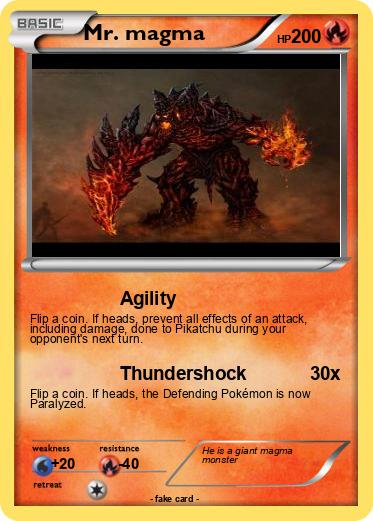 Pokémon Mr magma - Agility - My Pokemon Card
