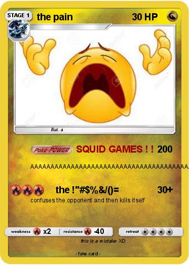 Pokémon the pain 9 9 - SQUID GAMES ! ! - My Pokemon Card