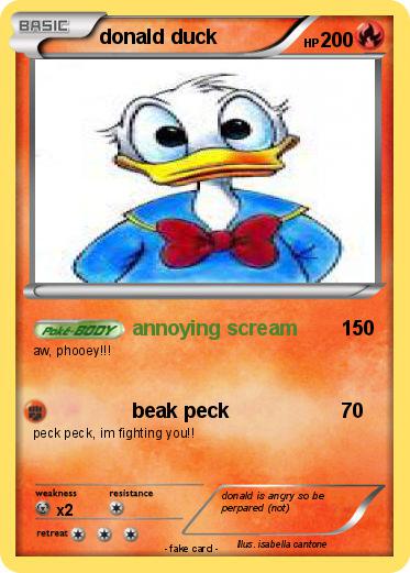 Pokémon donald duck 96 96 - annoying scream - My Pokemon Card