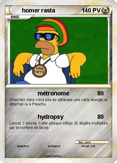 Pokémon homer rasta 11 11 - métronome - Ma carte Pokémon